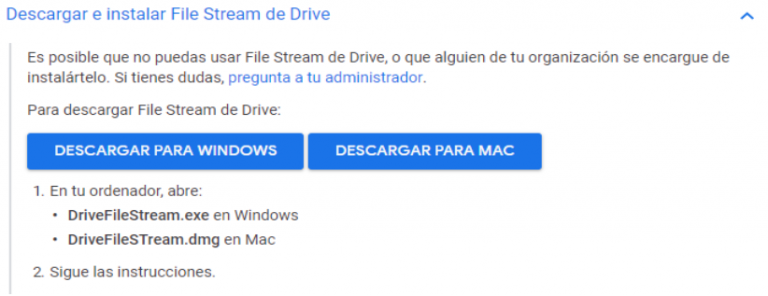 File Stream Windows 10 - Mesa de Ayuda 7500