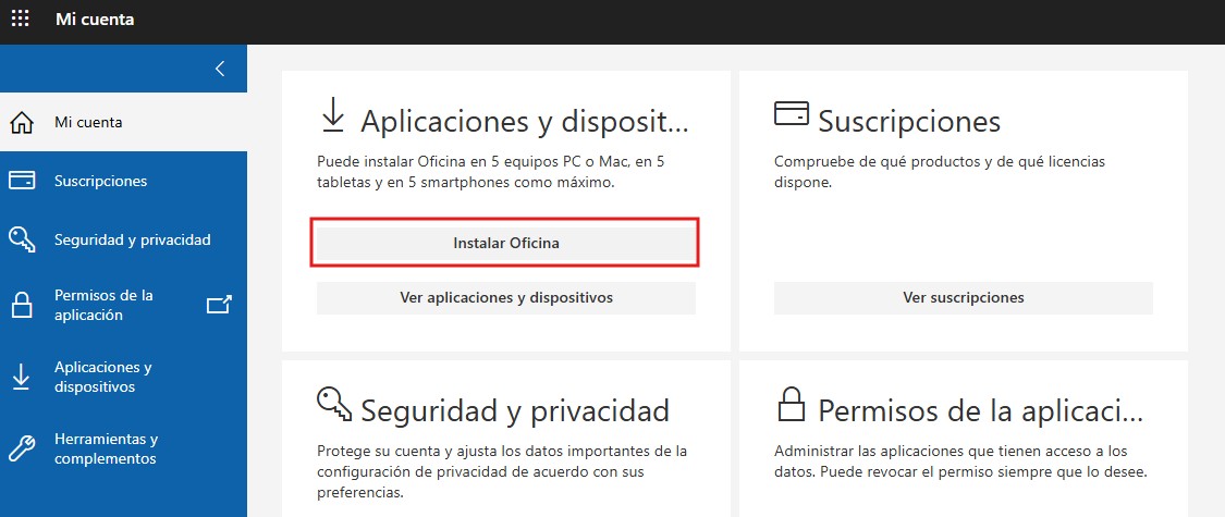 Instalación Microsoft Office 365 - Mesa de Ayuda 7500